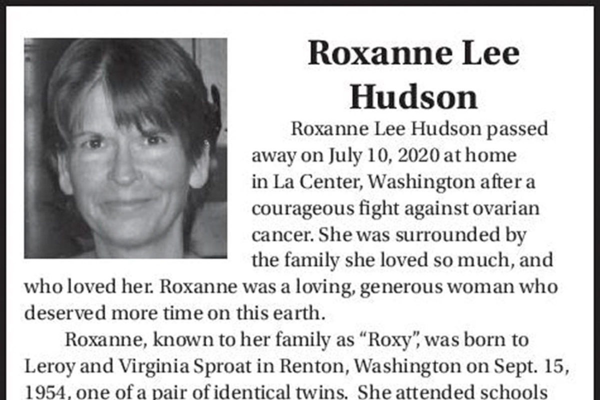 Roxanne Lee Hudson | Obituary | Renton Reporter