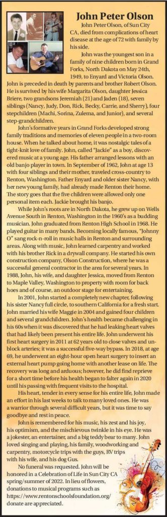 Obituaries | Renton Reporter