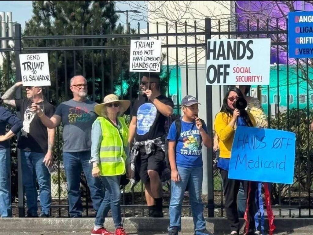 Photos: Hundreds attend Hands Off protest in Renton | Renton Reporter