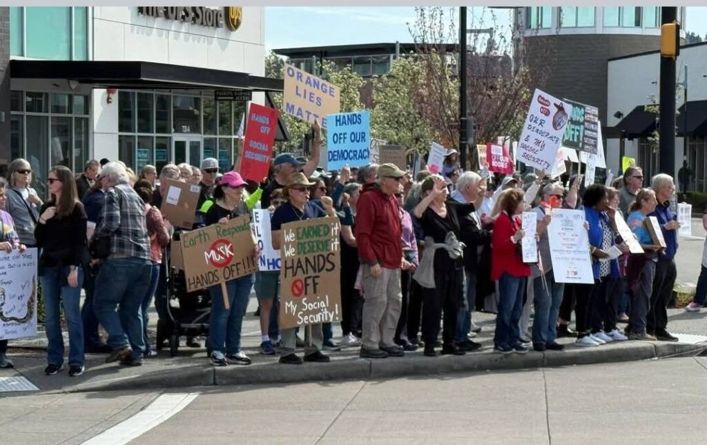 Photos: Hundreds attend Hands Off protest in Renton | Renton Reporter
